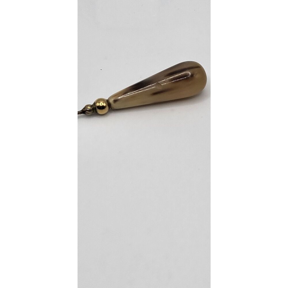 Vintage | Grooming | Vintage Hat Pin 4in Long Goldtone Horn Color ...